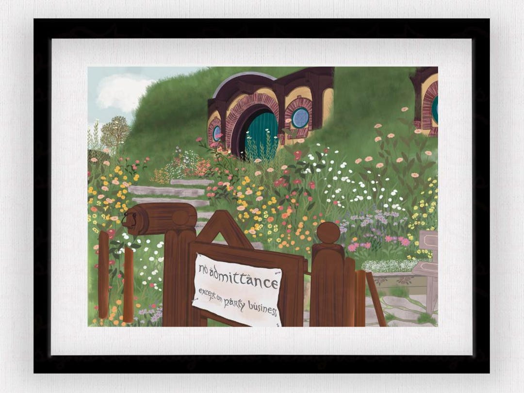 Lord of the Rings the Shire Inspired Art Print | LOTR Hobbits Bag End ...