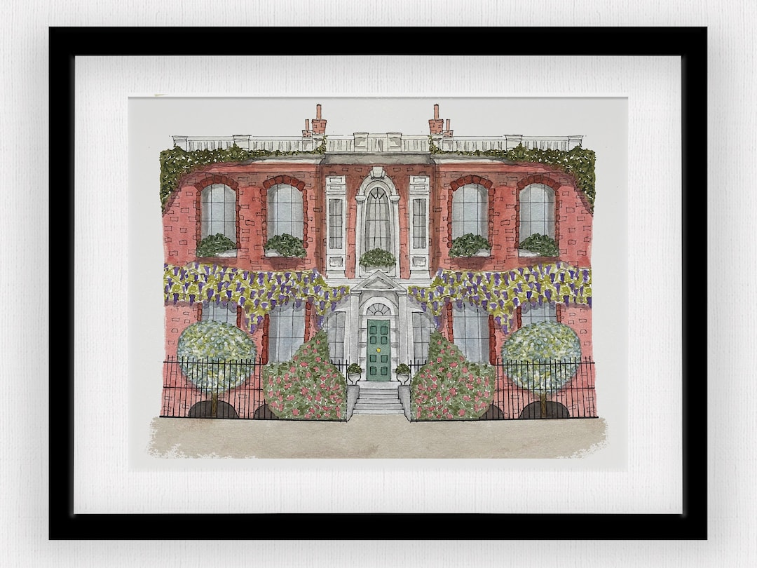 Fictional Historical Family Manor Watercolor Art Print - Etsy