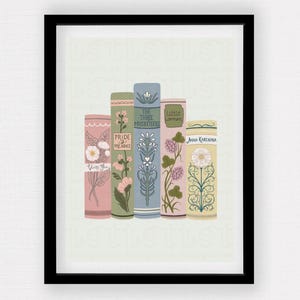 Book Lover Art Print | Cute Bookish Poster | Classic Literature Wall ...