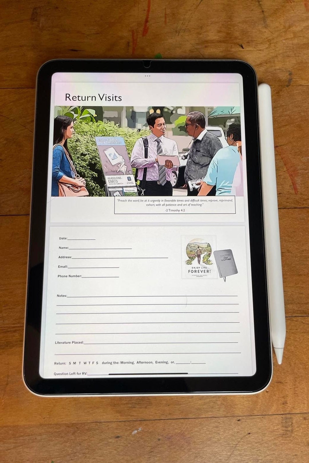 JW Return Visit Book-cart Witnessing 2 - Etsy