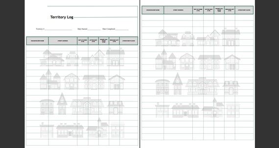 JW Territory Log-house to House/phone/letter Writing - Etsy