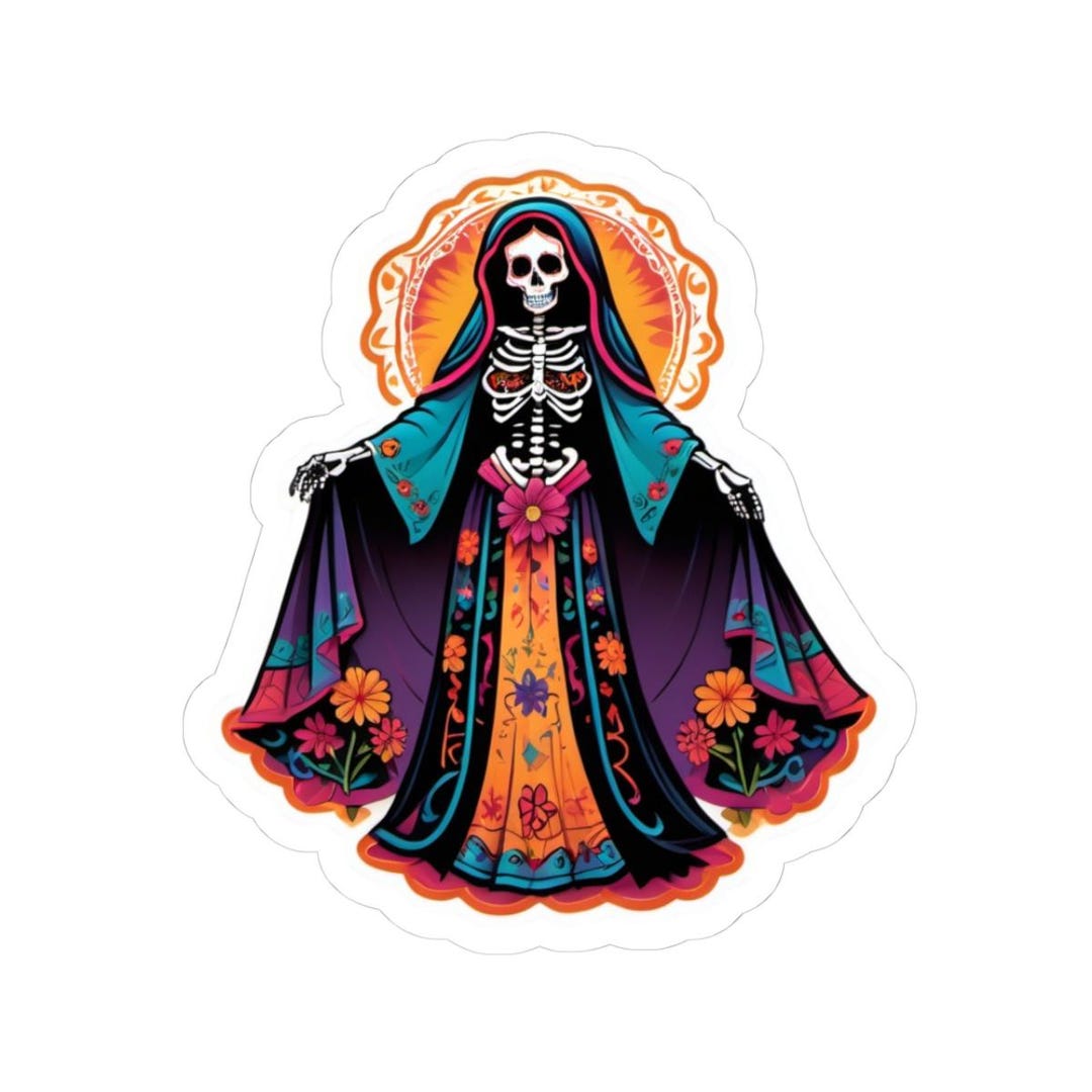 Santa Muerte, Santa Muerte Sticker, Holy Death, Holy Death Sticker - Etsy