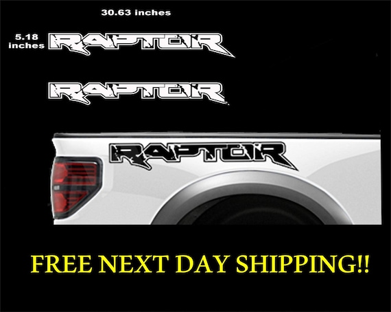 2 Raptor Decal Truck Side Bed Lettering Graphic Sticker Bumper - Etsy