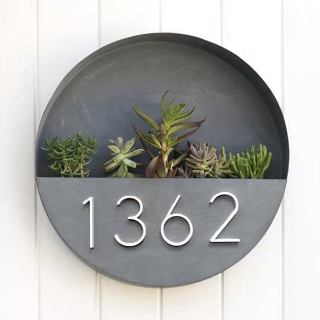 White Floating House Numbers - Etsy