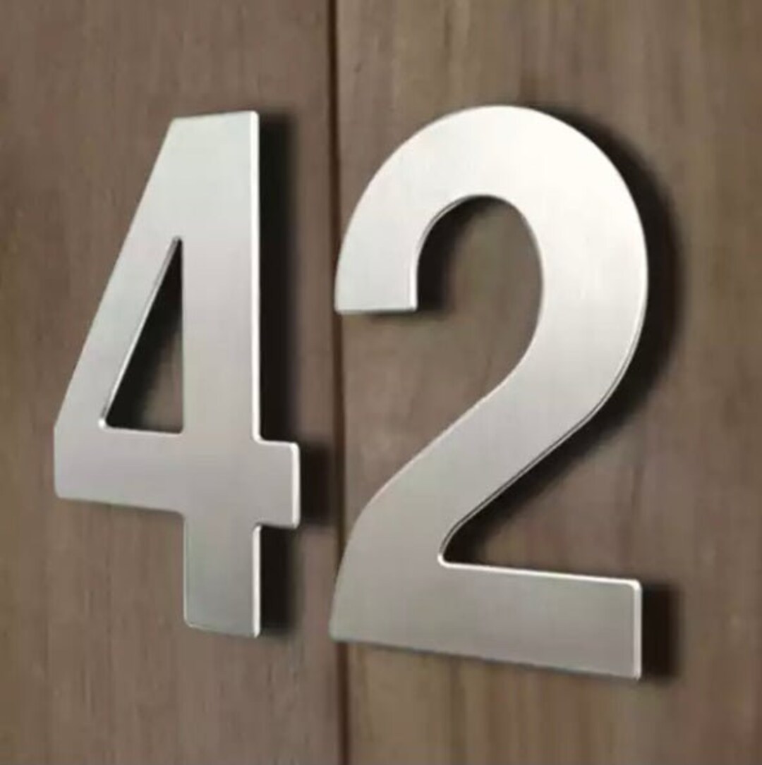 Stainless Steel 30cm Floating House Numbers - Etsy Australia