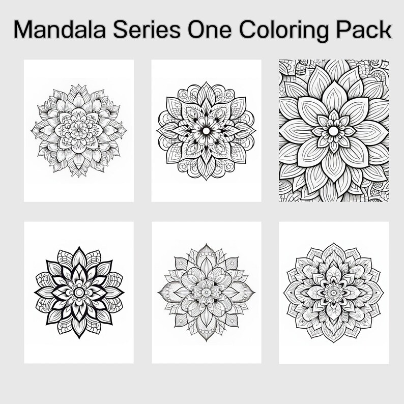 Printable Mandala Series One Colouring Pages Pack | Colouring Pages for ...