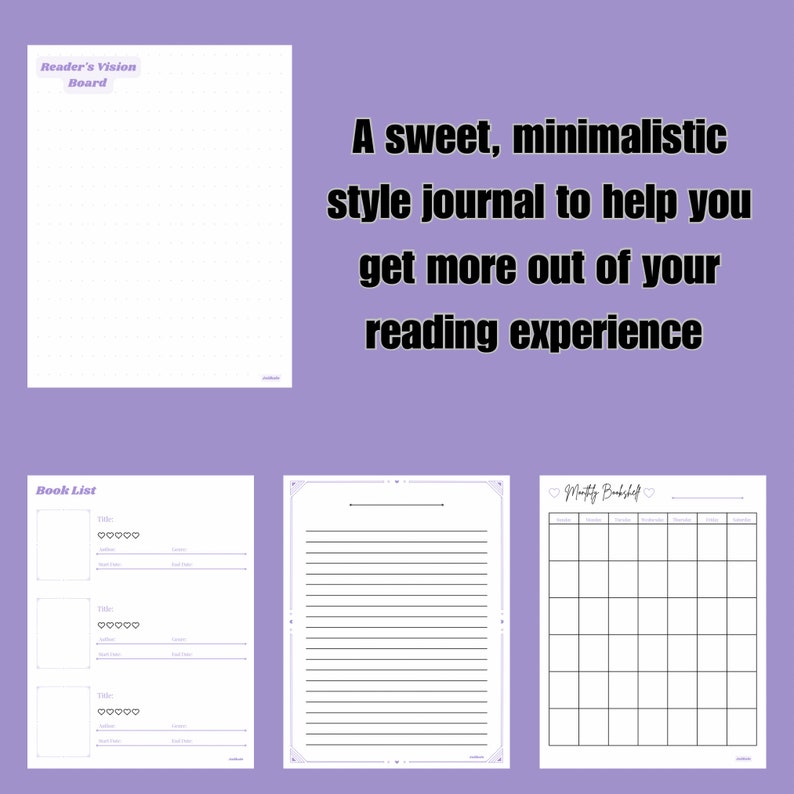 The Book Lover’s Journal | Digital Book/novel Journal | Printable Book ...