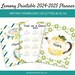 Printable Lemon Themed 2024 and 2025 Planner | Dated | Weekly | Monthly ...