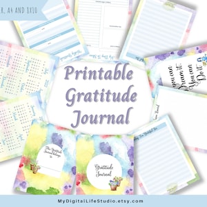 Printable Gratitude Journal | Weekly | Daily | Watercolor | Zen ...