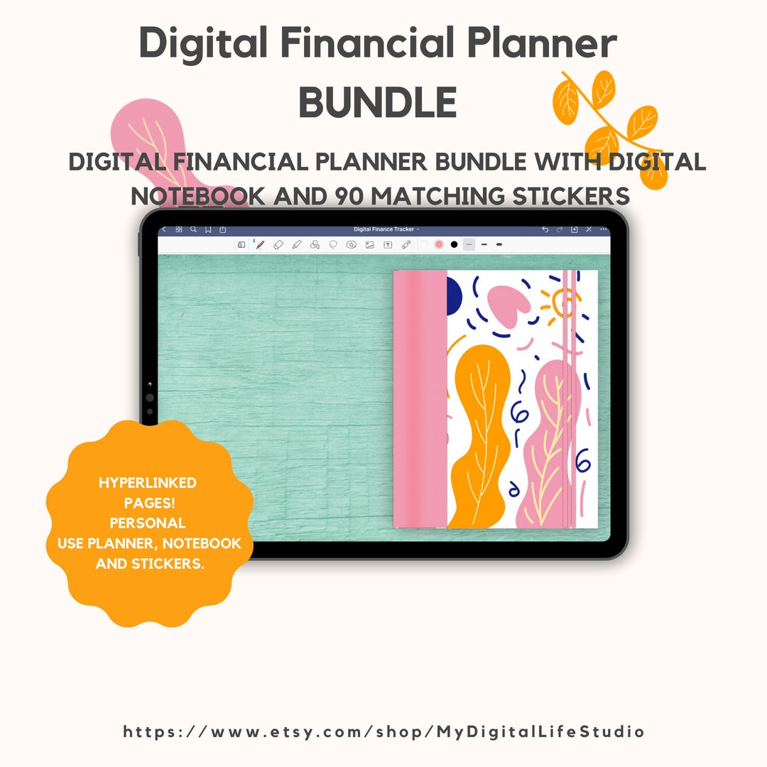 Digital Planner Bundle - Financial Planner, Digital Notebook, Digital ...