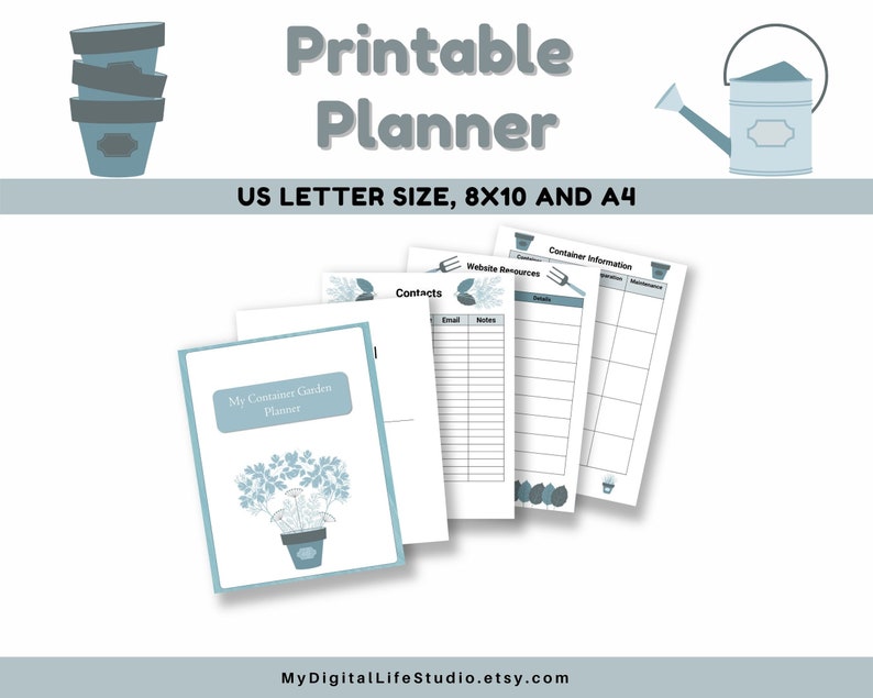 Printable Container Garden Planner | Weekly | Budget | Pest Control ...