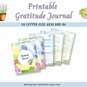 Printable Gratitude Journal | Weekly | Daily | Watercolor | Zen ...