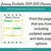 Printable Lemon Themed 2024 and 2025 Planner | Dated | Weekly | Monthly ...