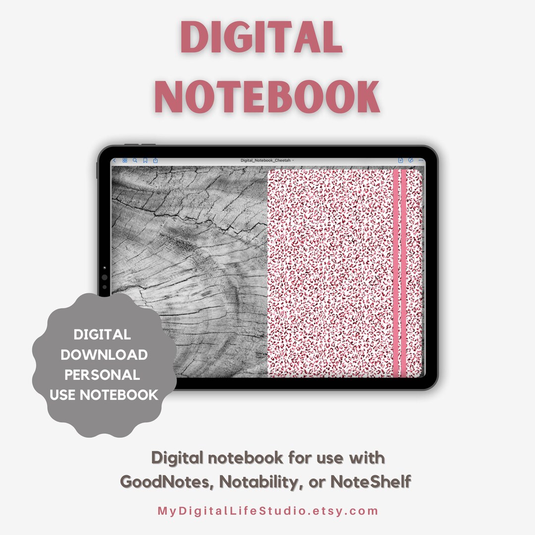 Cheetah Digital Notebook | Animals | Use With Goodnotes | Noteshelf ...