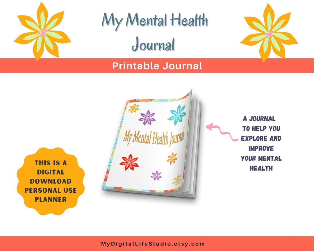 Printable Journal | Mental Health Journal | 50 Journal Prompts | 28 ...
