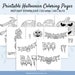 Printable Halloween Coloring Pages | Witch | Pumpkin | Black Cat | Bats ...