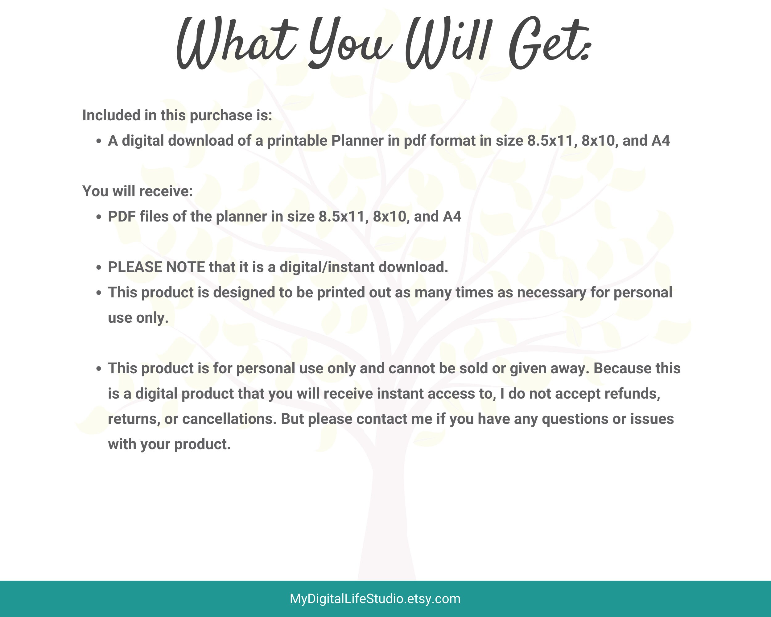 Printable Lemon Themed 2024 and 2025 Planner | Dated | Weekly | Monthly ...