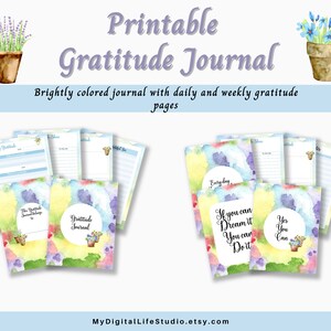 Printable Gratitude Journal | Weekly | Daily | Watercolor | Zen ...