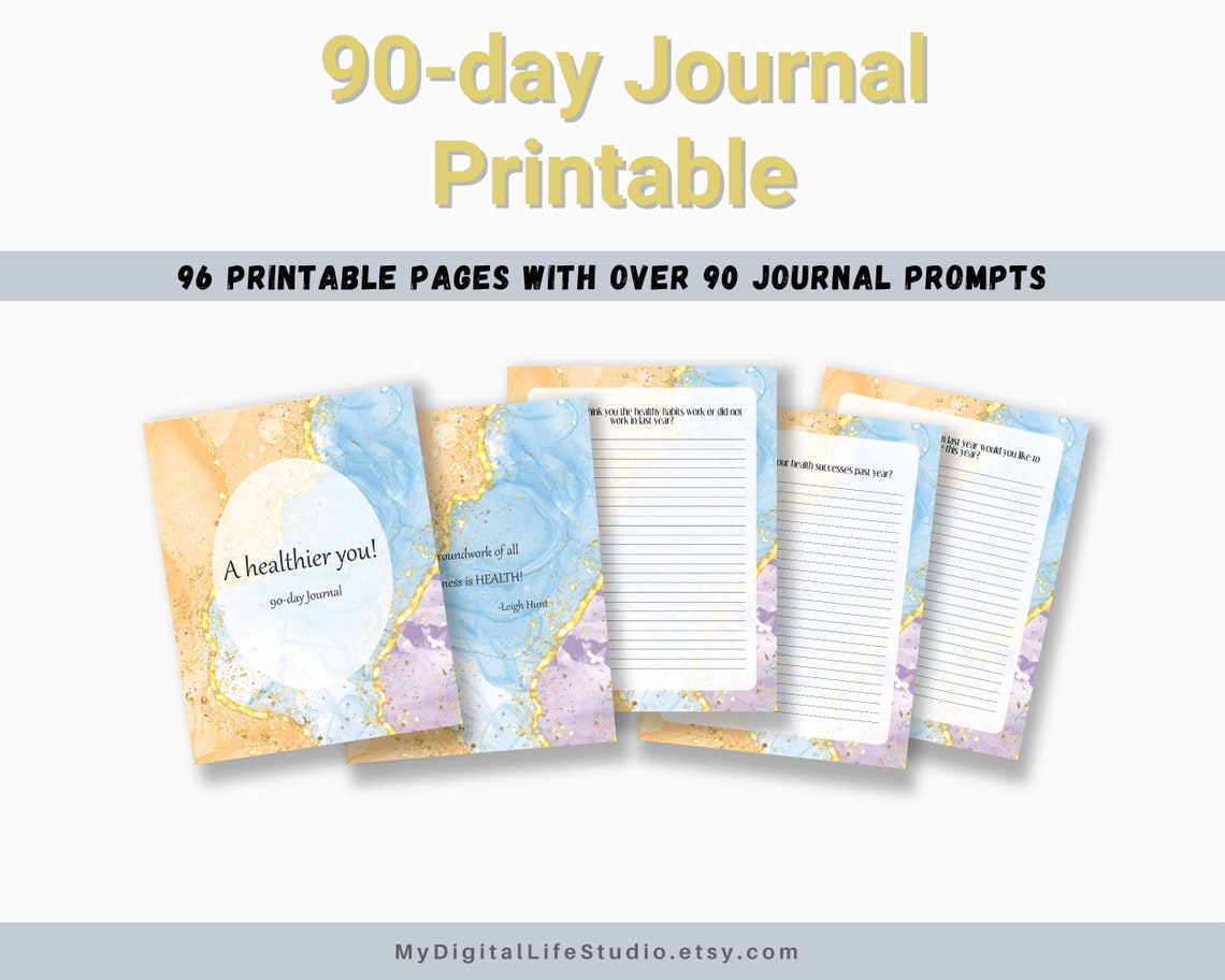 Printable Journal | 90-day Journal | Prompts | Healthy Choices ...