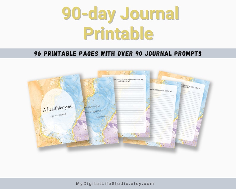 Printable Journal | 90-day Journal | Prompts | Healthy Choices ...