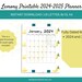 Printable Lemon Themed 2024 and 2025 Planner | Dated | Weekly | Monthly ...