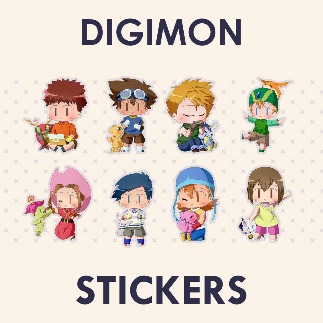 Digimon Stickers - Etsy