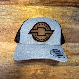 Chevrolet Chevytrucker Custom Car Hat Custom Made Leather Patch Trucker ...