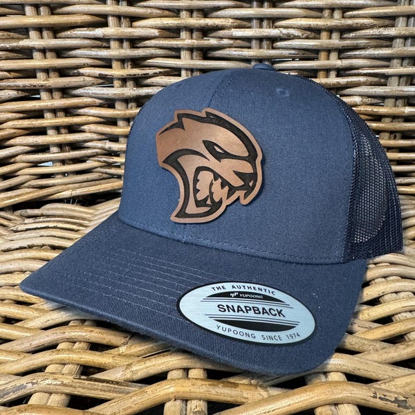 Ford Trucker Custom Car Hat Custom Made Leather Patch Trucker Hat ...