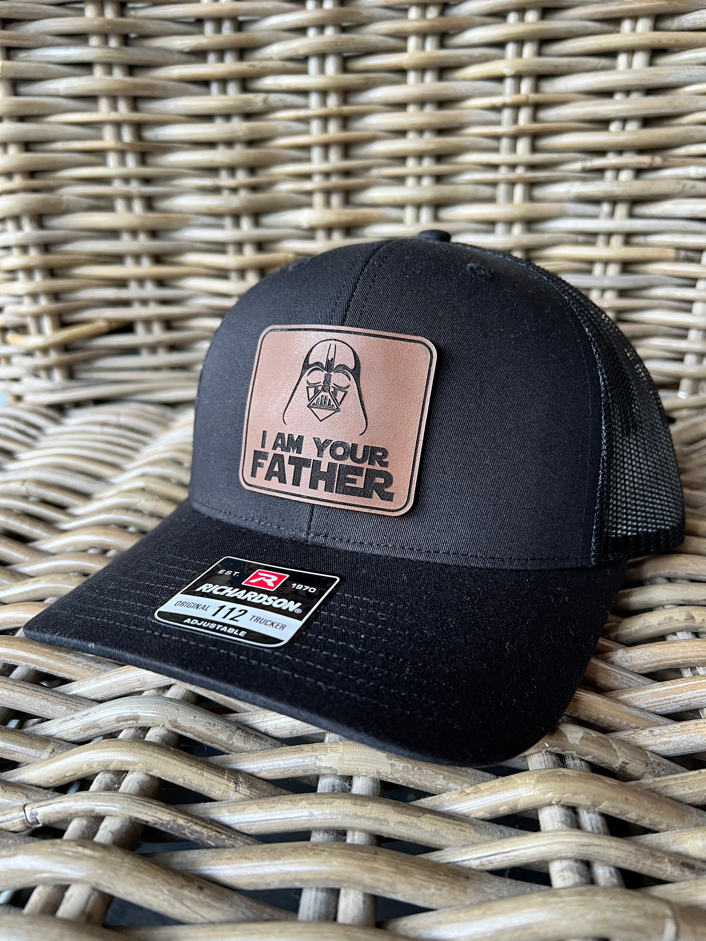 Custom Made Leather Patch Hat. Darth Vader I Am Your Father Custom Leather Patch Hat - Etsy