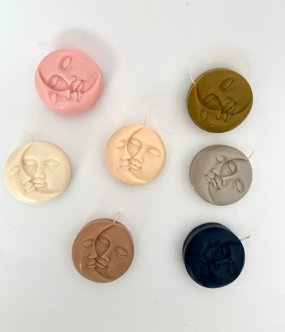 Sun and Moon Candle, Moon Face Candles, La Luna Candle, Moon Face ...