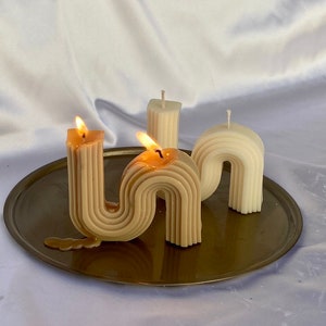 Modern Candle, S Shaped Candle, Geometric Candle, Aesthetic Decor, Soy ...
