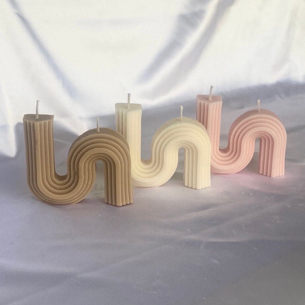 Modern Candle S Shaped Candle Geometric Candle Aesthetic - Etsy