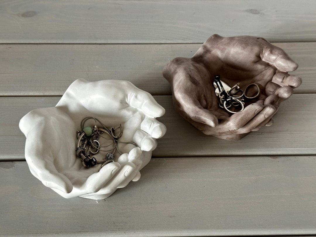 Hand Tray, Jewelry Bowl, Tray for Keys, Concrete Hands, Tealight Holder ...