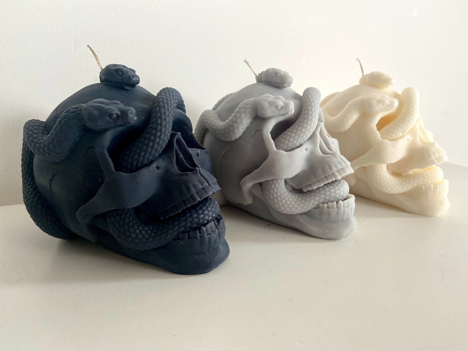 Skull Snake Candle Gothic Witch Candle Homemade Soy Candle - Etsy UK