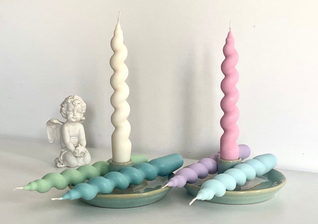 Modern Candle, Twisted Soy Candle, Unity Candle, Taper Pillar Candle ...