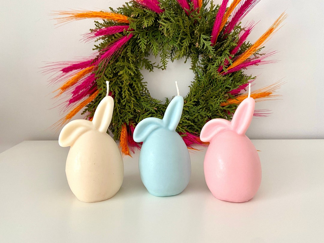 Easter Bunny Candle, Cute Easter Egg Candle, Easter Gift, Baby Shower ...