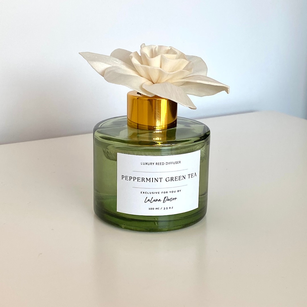 Flower Reed Diffuser, REED DIFFUSER Bottle With Sticks, Diffuser Oil ...