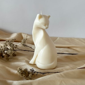 Cat Candle, Cute Cat Candle, Big Cat Candle, Cat Lover Gift, Kitty ...