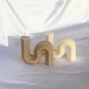 Modern Candle, S Shaped Candle, Geometric Candle, Aesthetic Decor, Soy ...