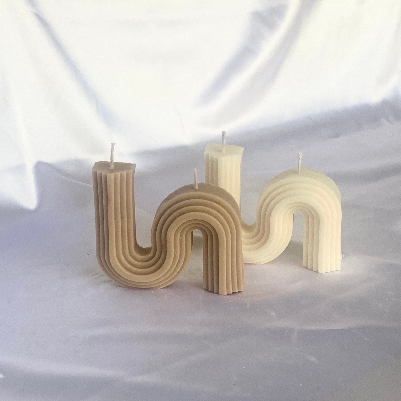 Modern Candle S Shaped Candle Geometric Candle Aesthetic - Etsy