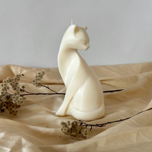 Cat Candle, Cute Cat Candle, Big Cat Candle, Cat Lover Gift, Kitty ...