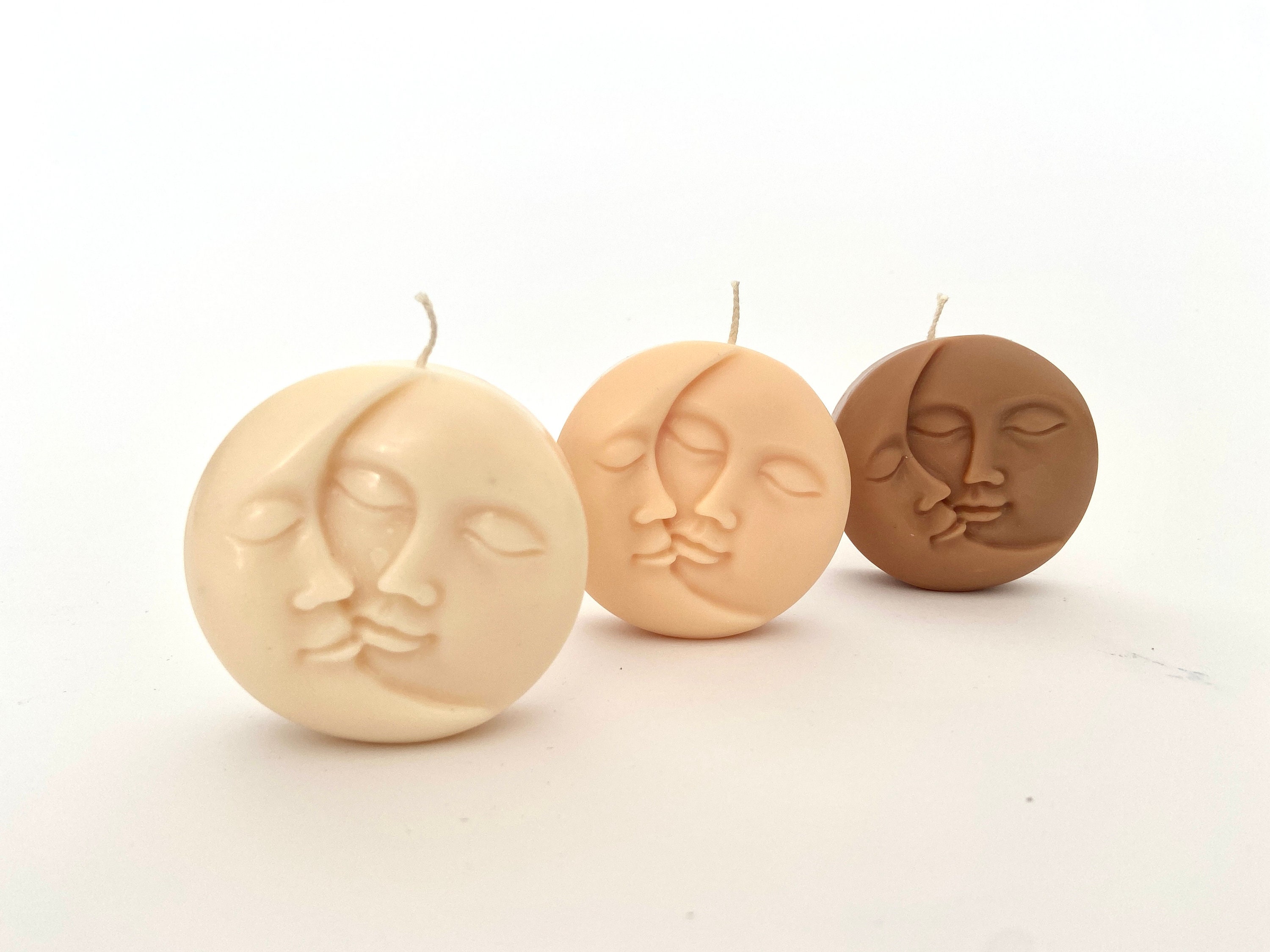 Sun and Moon Candle Moon Face Candles La Luna Candle Moon - Etsy