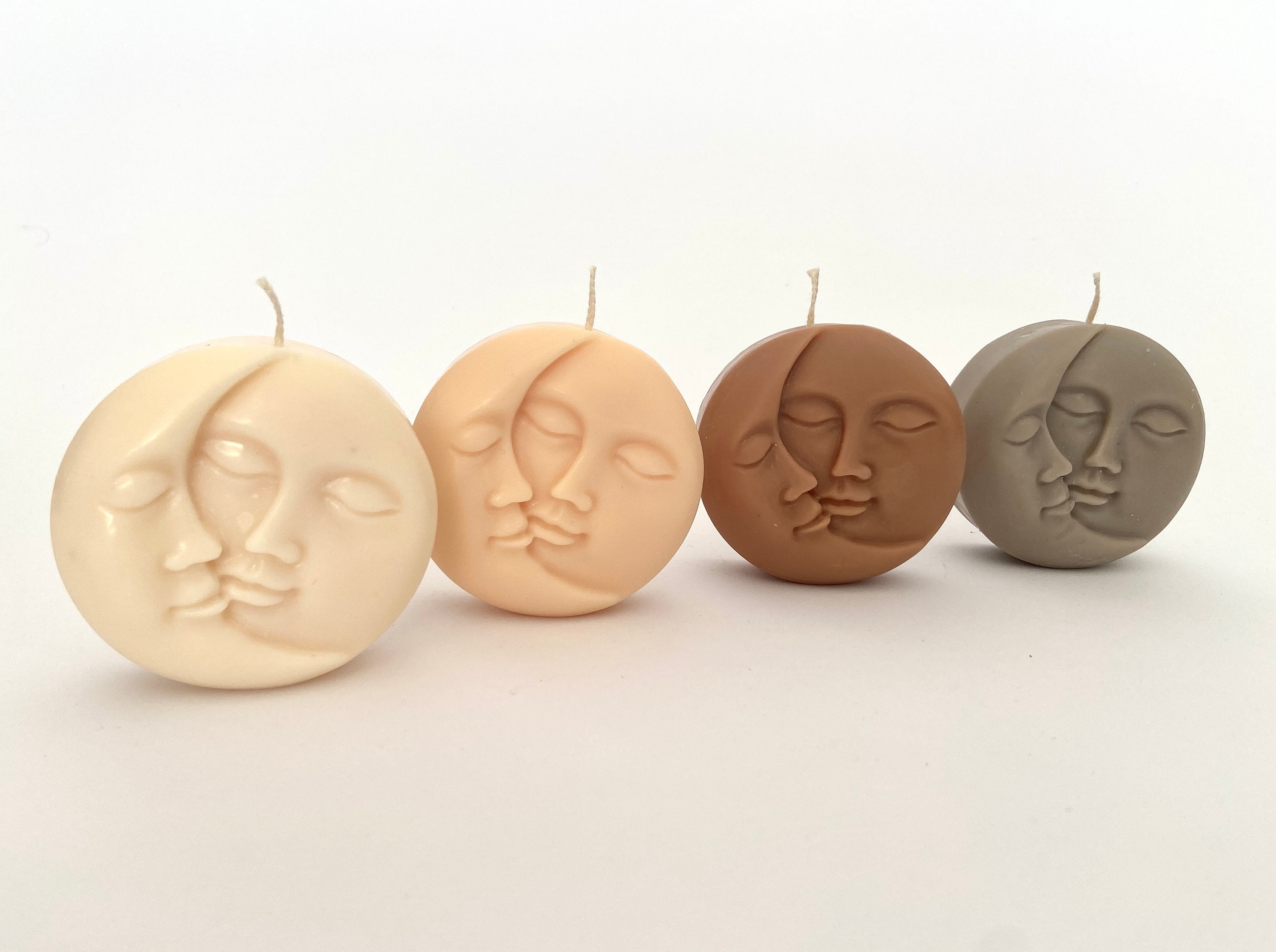 Sun and Moon Candle Moon Face Candles La Luna Candle Moon - Etsy