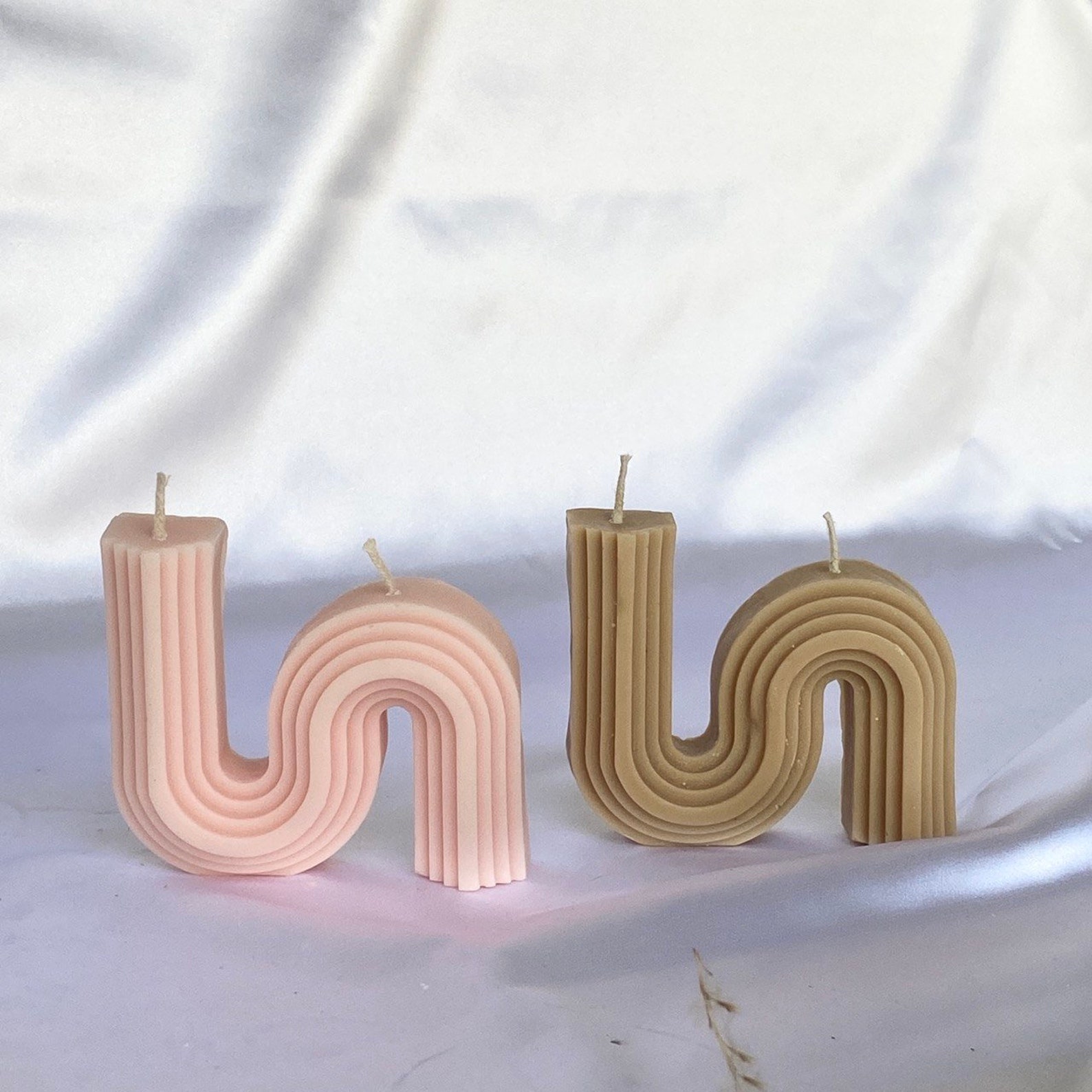 Modern Candle S Shaped Candle Geometric Candle Aesthetic - Etsy