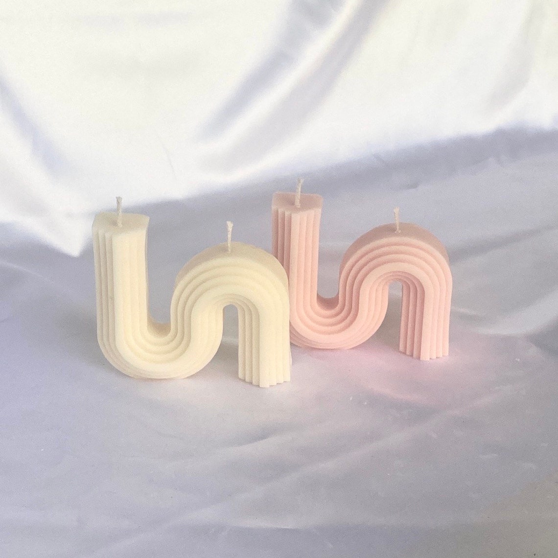 Modern Candle S Shaped Candle Geometric Candle Aesthetic - Etsy