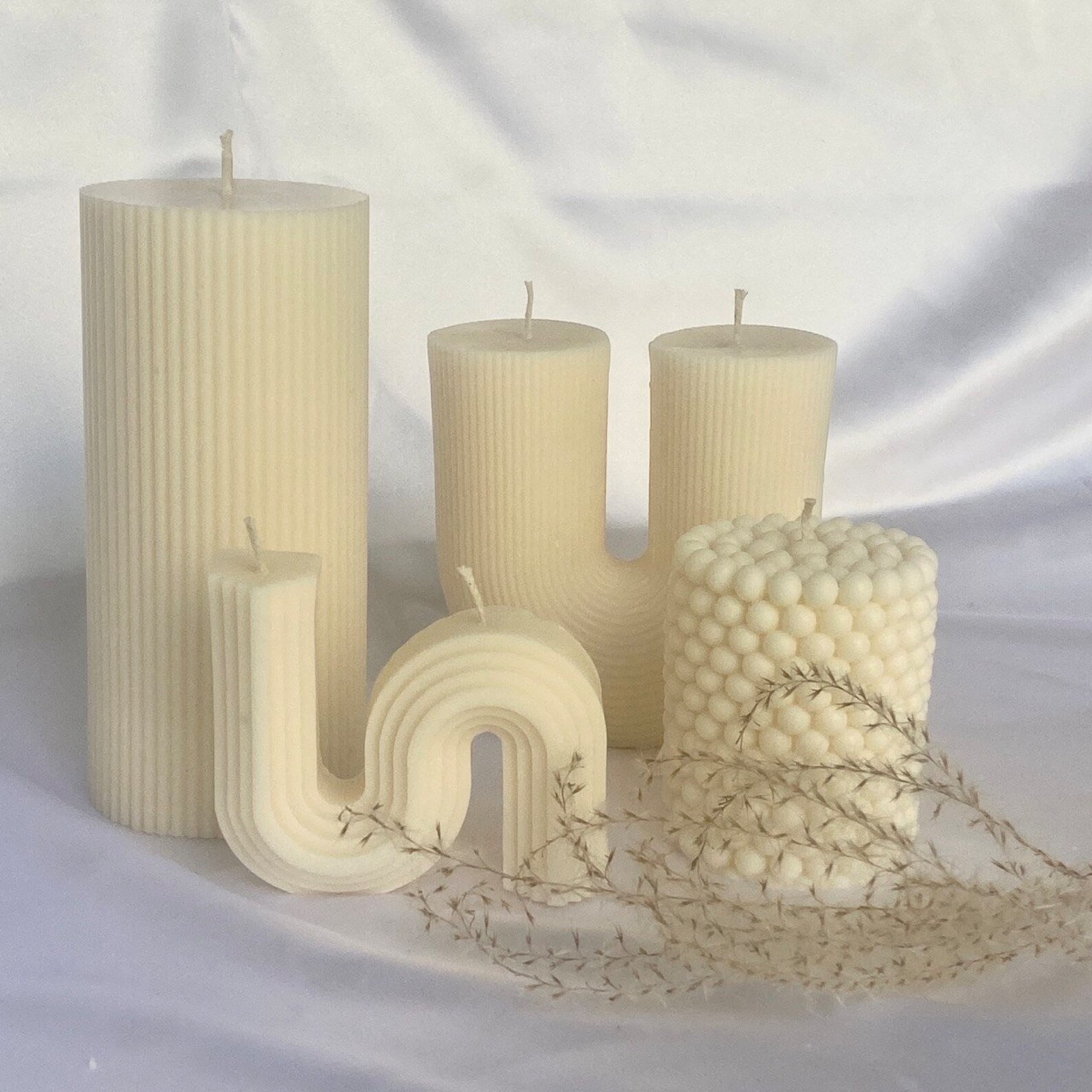Modern Candle U Shaped Candle S Shaped Candle Pearl Candle - Etsy