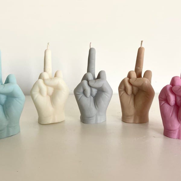 Middle Finger Candle - Etsy