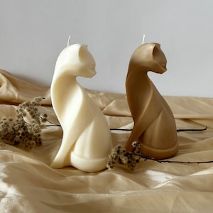 Cat Candle, Cute Cat Candle, Big Cat Candle, Cat Lover Gift, Kitty ...