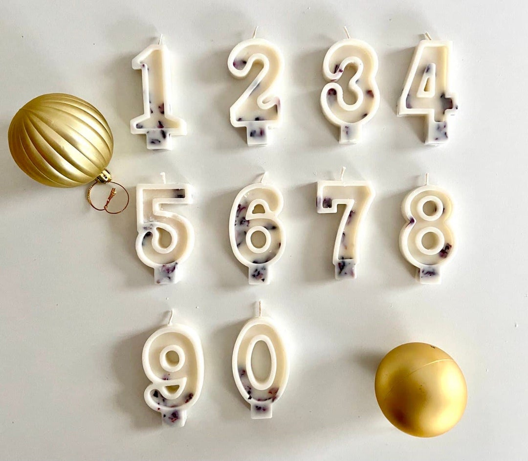 Birthday Number Candles , Soy Wax Birthday Candle for Cake, Anniversary ...