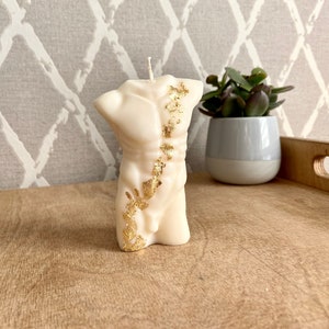 Male Body Candle With Gold Flakes , Man Torso Candle,naked Men Figure ...